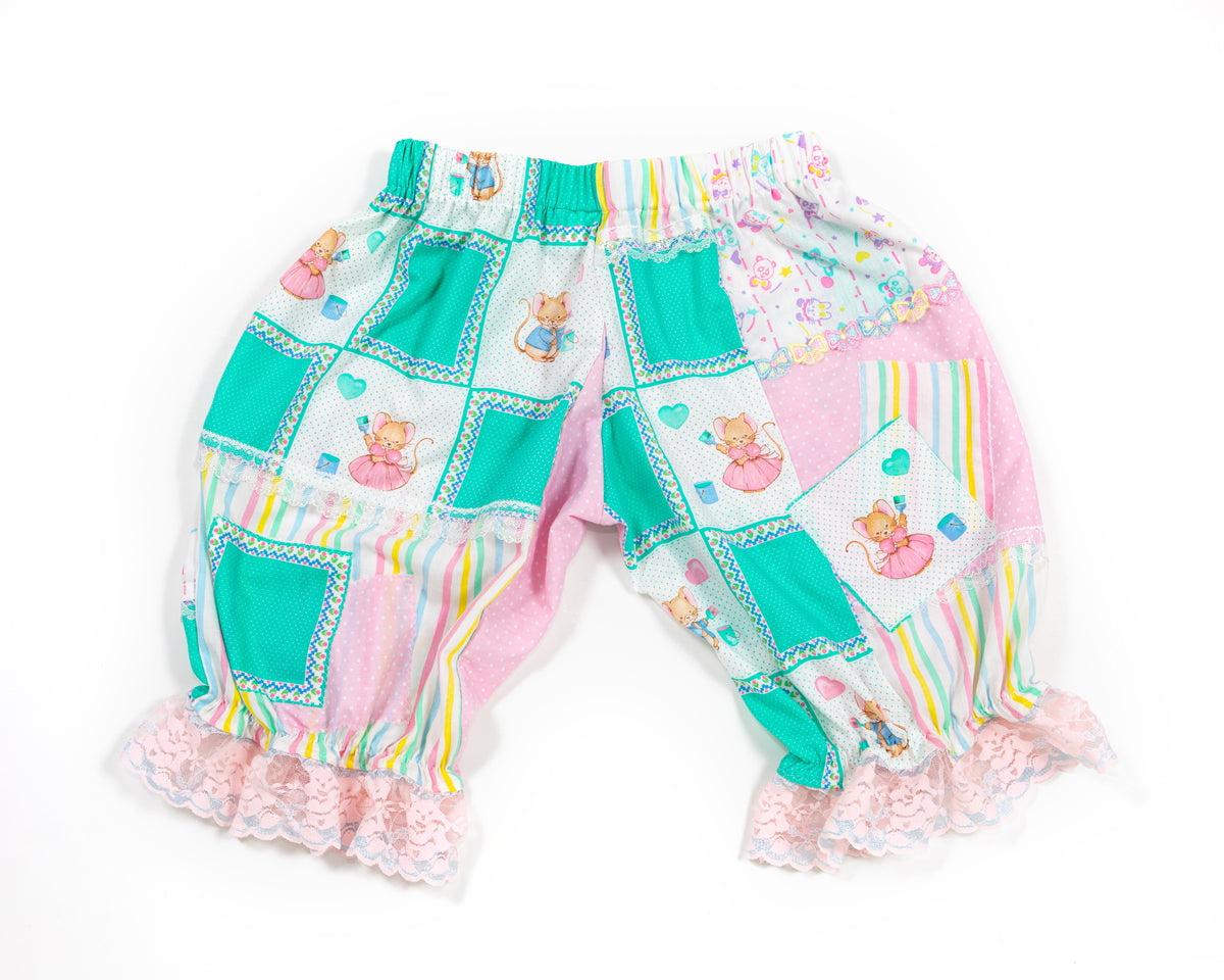 Retro pastel patchwork bloomers - Lovely Dreamhouse sample - Size smal ...