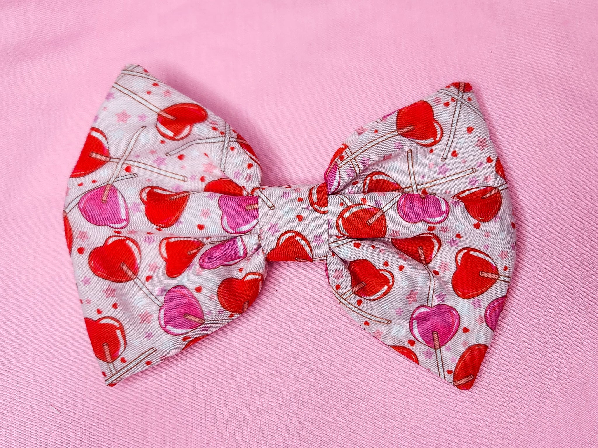 Red heart lollipop hair bow, lovecore galentine gift, Valentine's Day ...